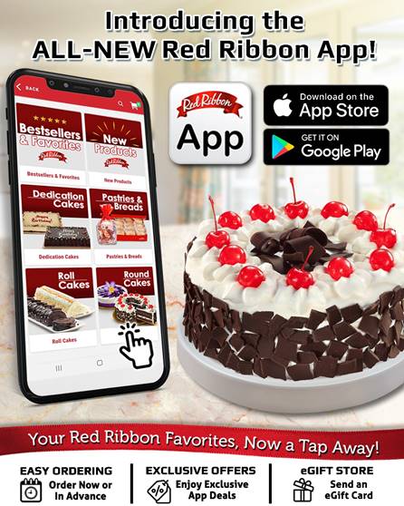 The NEW Red Ribbon App: Tap for your Red Ribbon favorites!